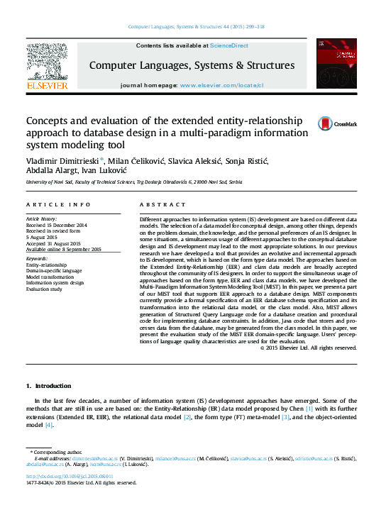 (PDF) Concepts and evaluation of the extended entity-relationship ...
