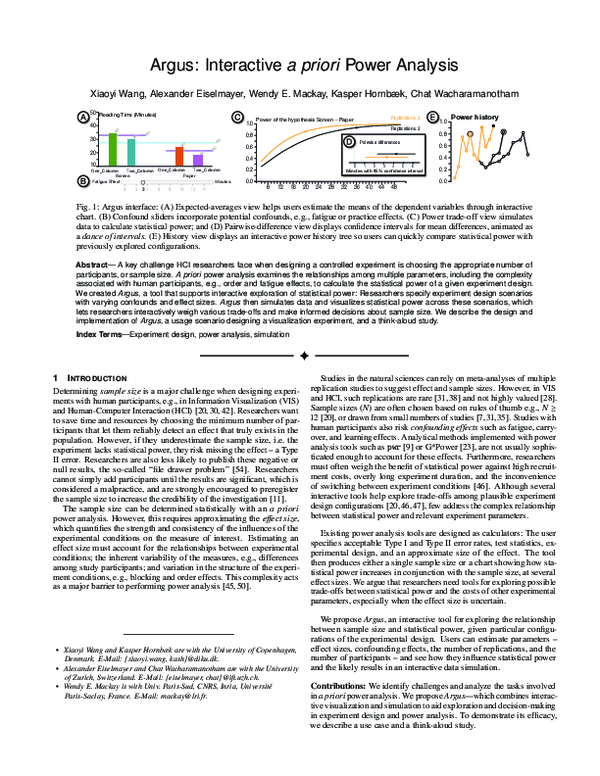 (PDF) Argus: Interactive a priori Power Analysis