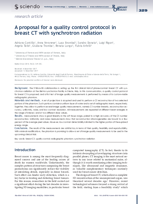 (PDF) A proposal for a quality control protocol in breast CT with ...