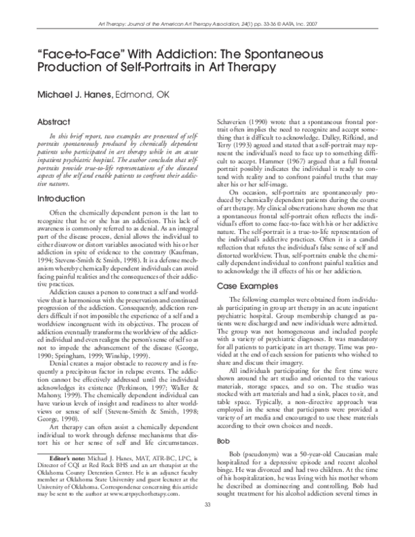 (PDF) Face-to-Face" With Addiction: The Spontaneous Production of Self ...