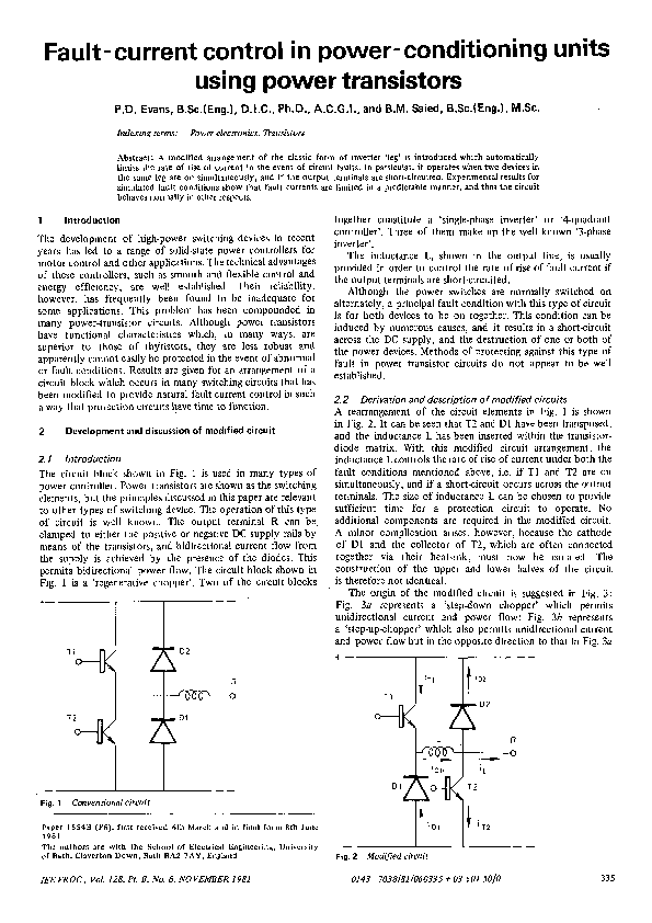 (PDF) Fault-current control in power-conditioning units using power ...
