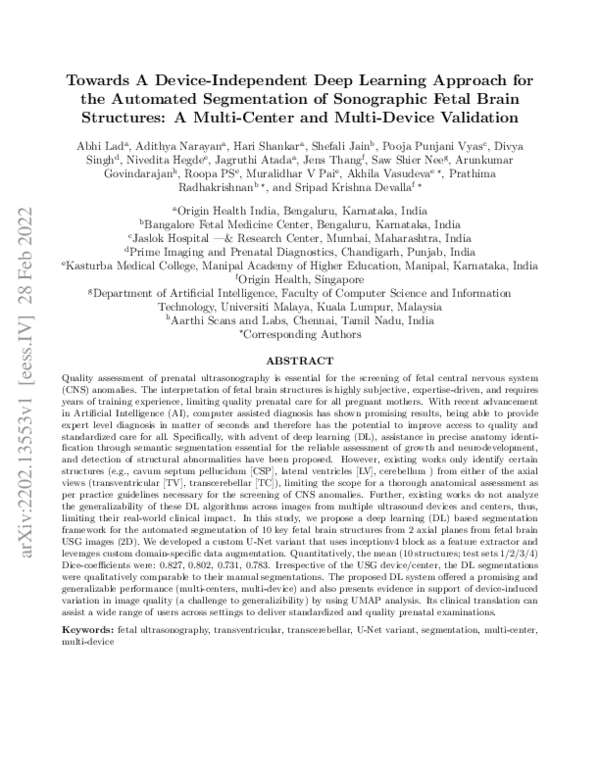 Pdf Towards A Device Independent Deep Learning Approach For The Automated Segmentation Of 