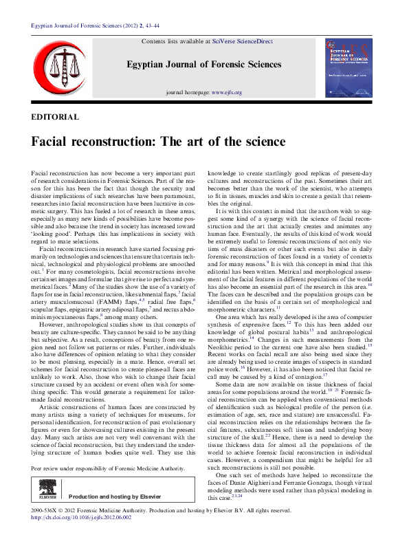 (PDF) Facial reconstruction: The art of the science