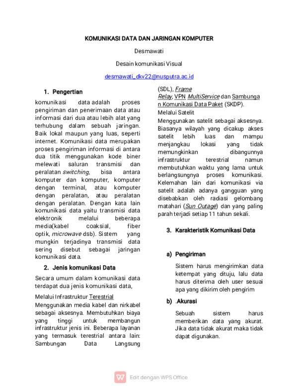 (PDF) Komunikasi Data dan Jaringan Komputer Desmawati