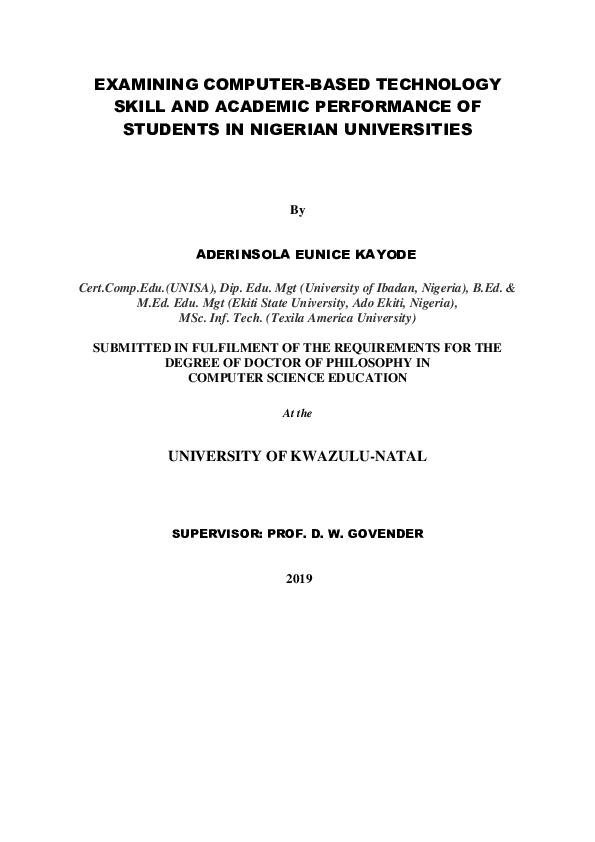 (PDF) Examining computer-based technology skill and academic ...