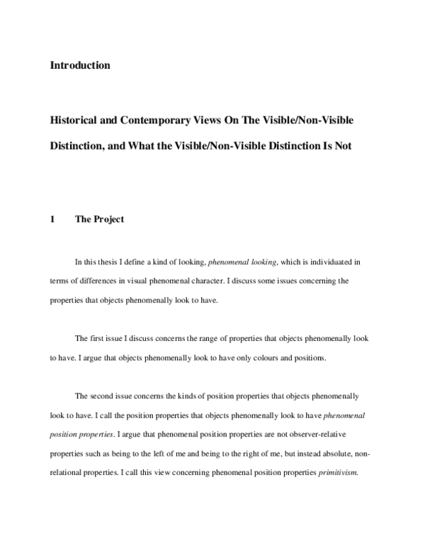 (PDF) Introduction: Historical and Contemporary Views On The Visible ...