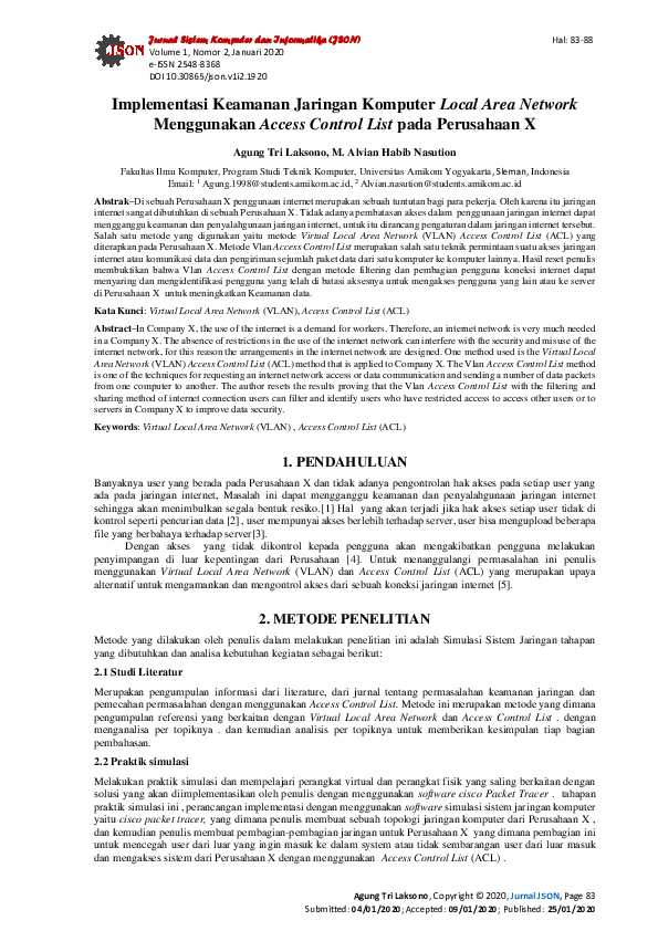 (PDF) Implementasi Keamanan Jaringan Komputer Local Area Network ...
