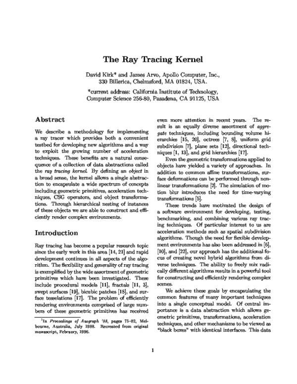 (PDF) Ray Tracing