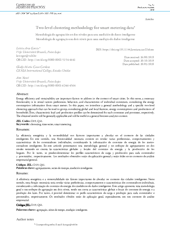 Pdf Two Level Clustering Methodology For Smart Metering Data 4568