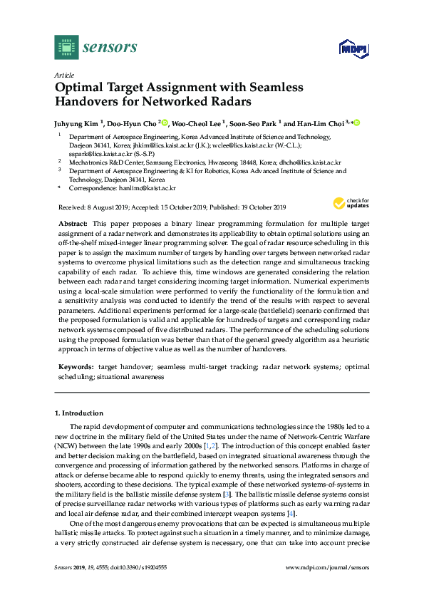 (PDF) Optimal Target Assignment with Seamless Handovers for Networked ...