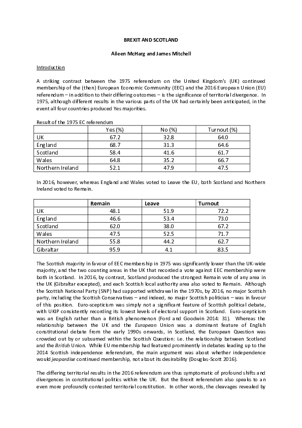 (PDF) Brexit and Scotland