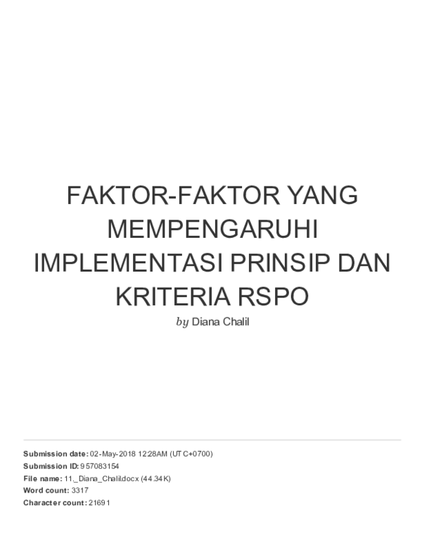 (PDF) Faktor-Faktor yang Mempengaruhi Implementasi Prinsip dan Kriteria ...
