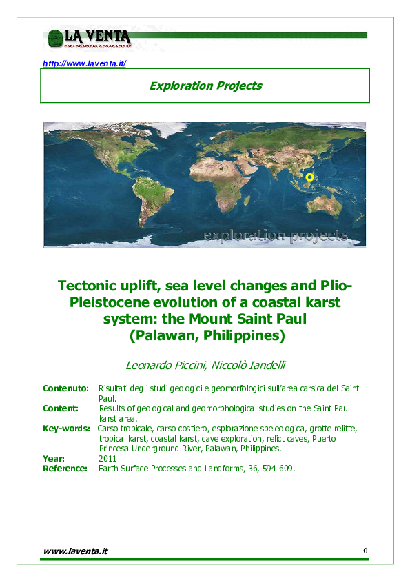 (PDF) Tectonic uplift, sea level changes and Plio-Pleistocene evolution ...