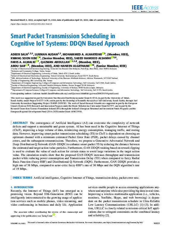 (PDF) Smart Packet Transmission Scheduling in Cognitive IoT Systems ...