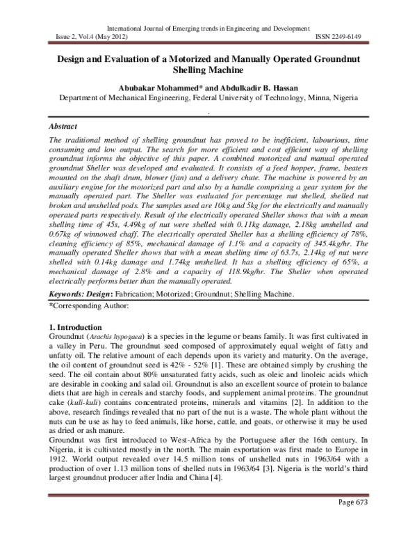 (PDF) Design and Evaluation of a Motorized and Manually Operated ...