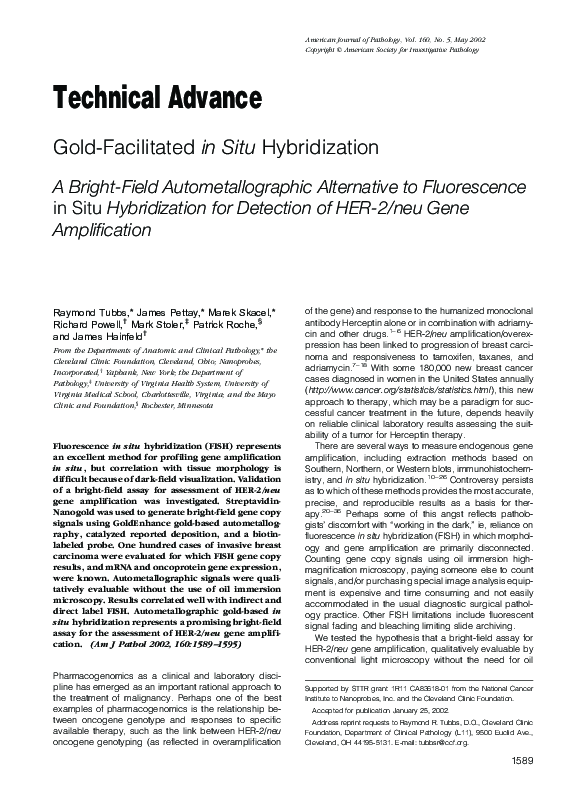 (PDF) Gold-Facilitated in Situ Hybridization