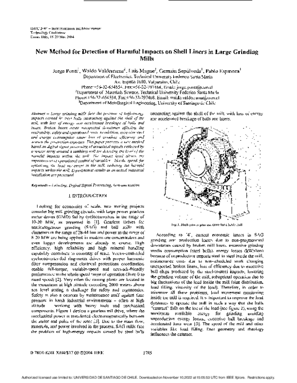 (PDF) New method for detection of harmful impacts on shell liners in ...