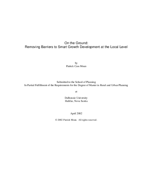 (PDF) Removing Barriers to Mixed Use Development