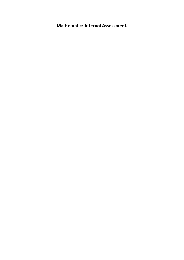 (DOC) Mathematics Internal Assessment (AutoRecovered) (AutoRecovered)