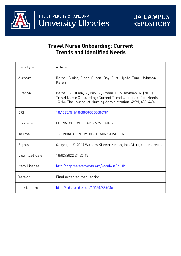(PDF) Travel Nurse Onboarding