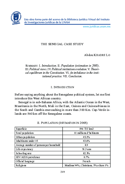 (PDF) A Senegal case study