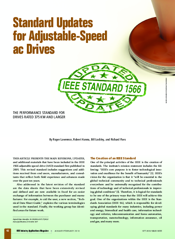 (PDF) Standard Updates for Adjustable-Speed ac Drives: The Performance ...