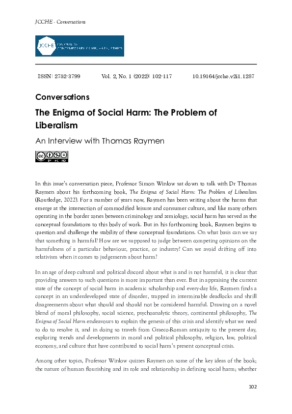 (PDF) The Enigma of Social Harm: The Problem of Liberalism A ...