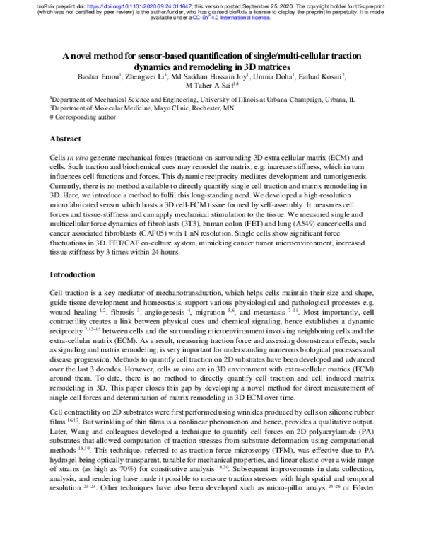 (PDF) A novel method for sensor-based quantification of single/multi ...