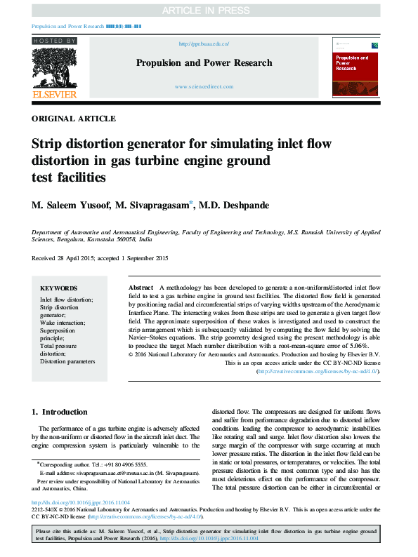 (PDF) Strip distortion generator for simulating inlet flow distortion ...
