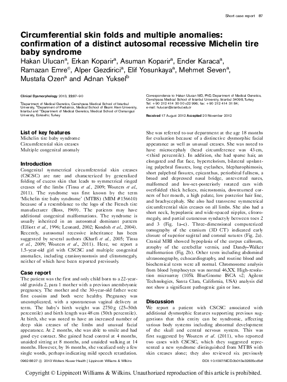 (PDF) Circumferential skin folds and multiple anomalies