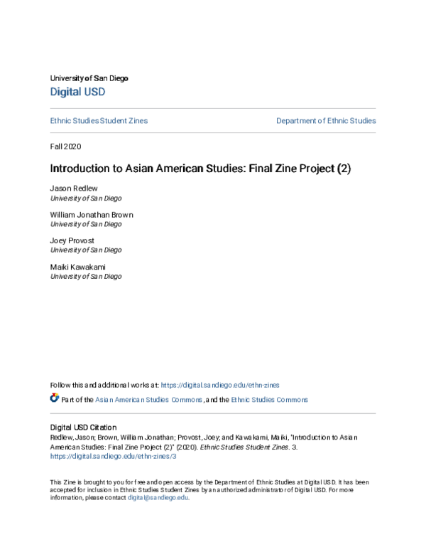 (PDF) Introduction to Asian American Studies: Final Zine Project (2)