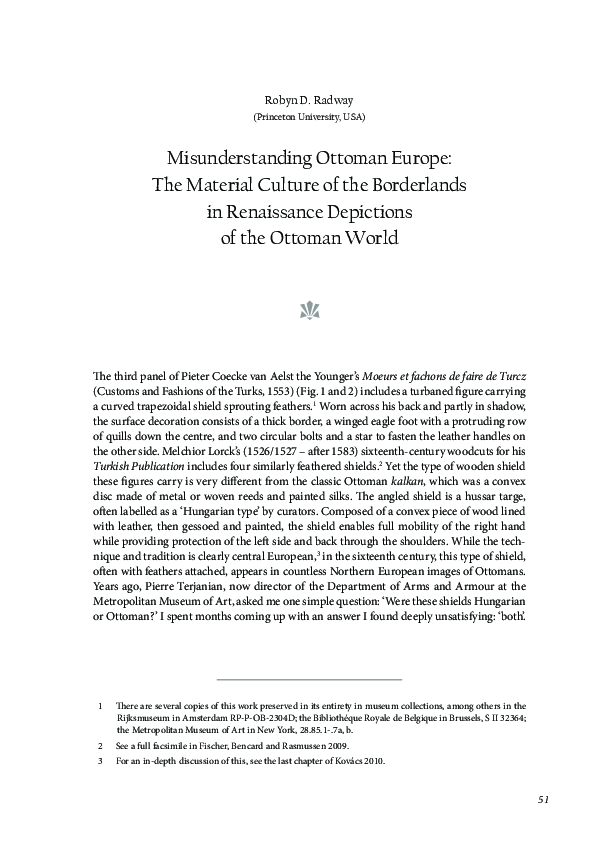 (PDF) Misunderstanding Ottoman Europe: The Material Culture of the ...