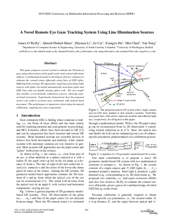 (PDF) A Novel Remote Eye Gaze Tracking System Using Line Illumination ...