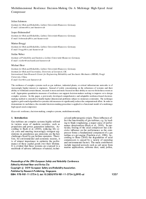 (PDF) Multidimensional Resilience Decision-Making On A Multistage High ...