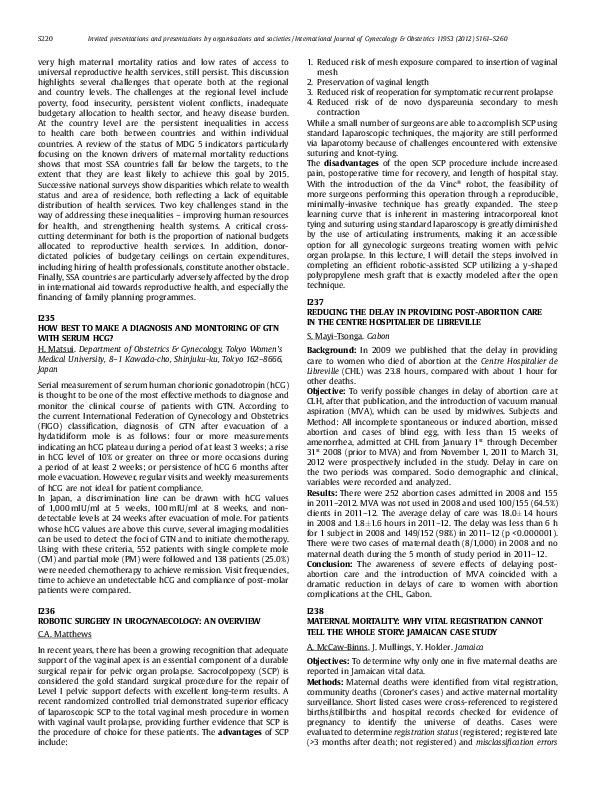 (PDF) I238 Maternal Mortality: Why Vital Registration Cannot Tell the ...