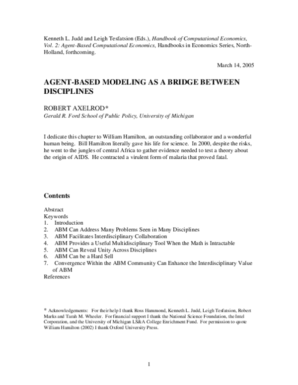 (PDF) 2. ABM Can Address Many Problems Seen in Many Disciplines