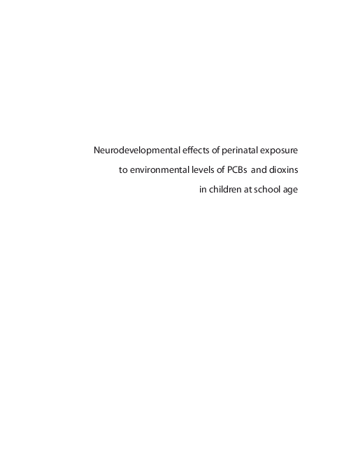 (PDF) Neurodevelopmental effects of perinatal exposure to environmental ...