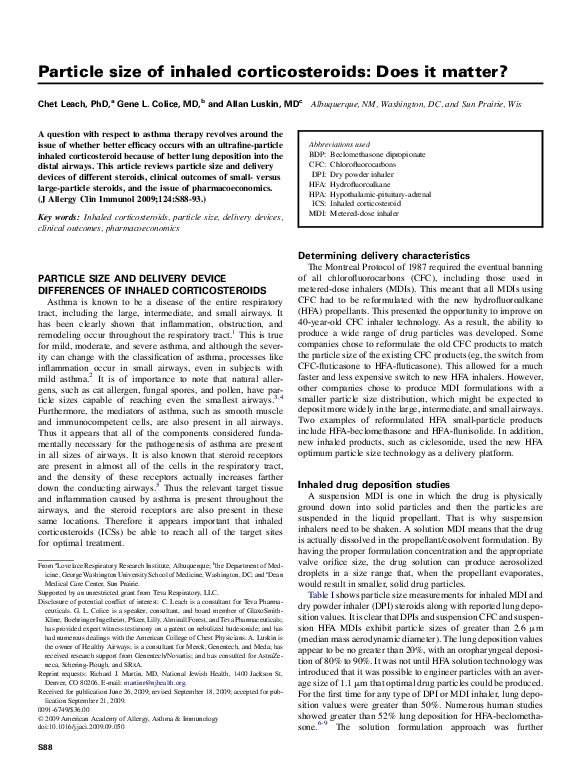 (PDF) Particle size of inhaled corticosteroids: Does it matter?