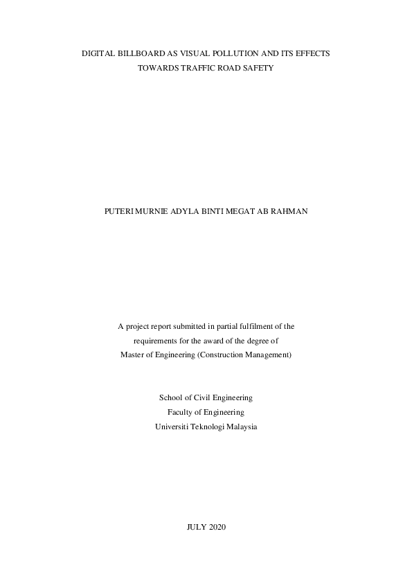 (PDF) Digital billboard as visual pollution and its effects towards ...