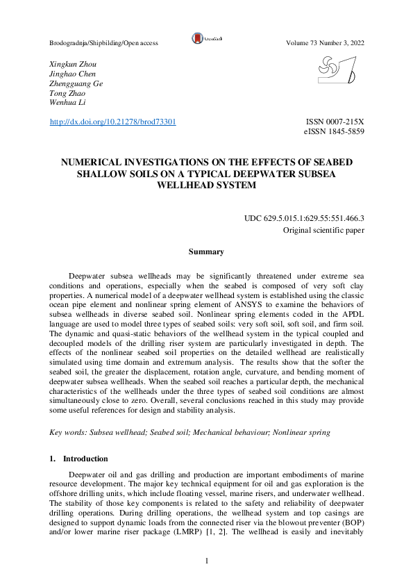 (PDF) Numerical Investigations on the Effects of Seabed Shallow Soils ...