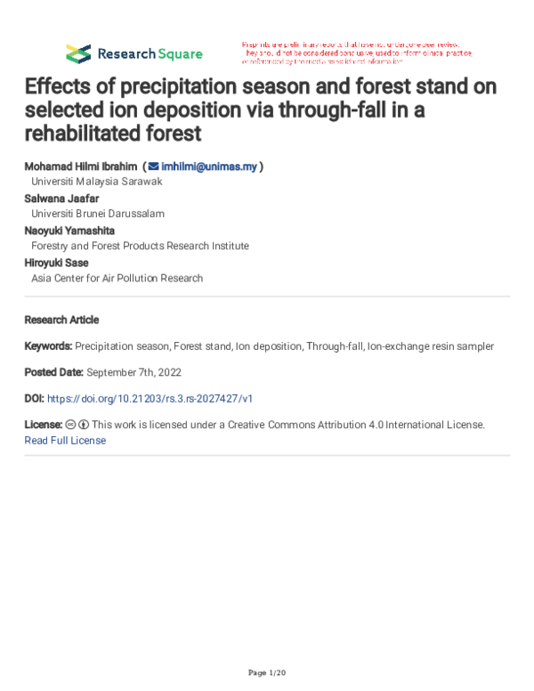 (PDF) Effects of precipitation season and forest stand on selected ion ...
