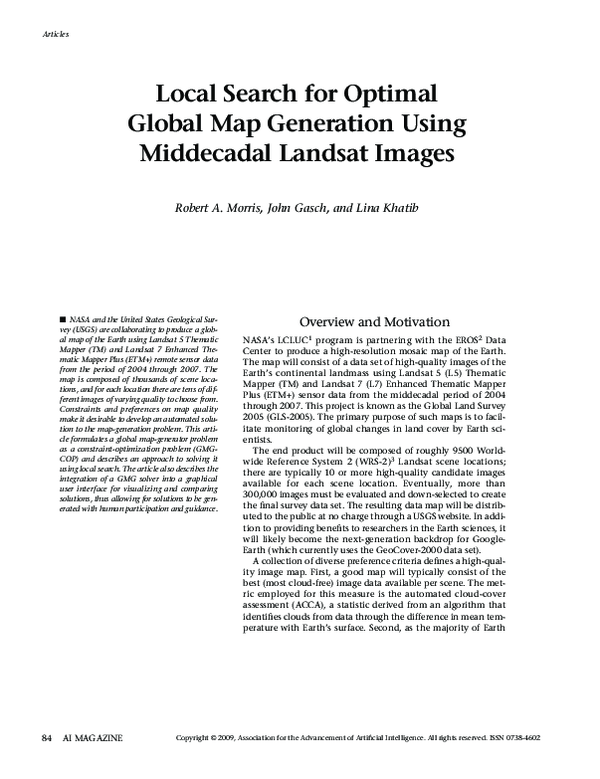 (PDF) Local Search for Optimal Global Map Generation Using Mid-Decadal ...