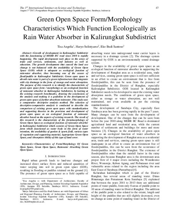 (PDF) Green Open Space Form/Morphology Characteristics Which Function ...