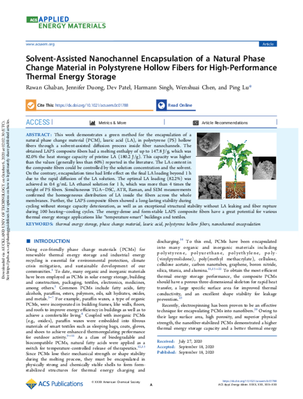 (PDF) Solvent-Assisted Nanochannel Encapsulation of a Natural Phase ...