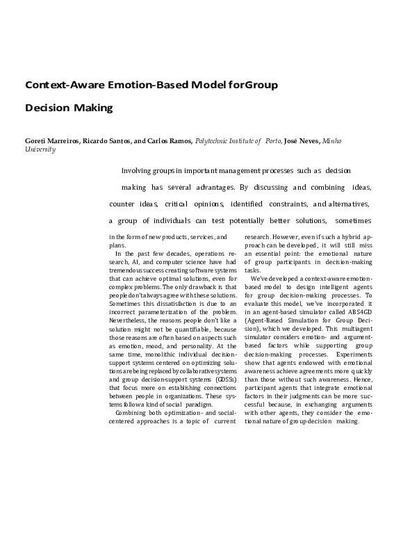 (PDF) Context-Aware Emotion-Based Model for Group Decision Making ...