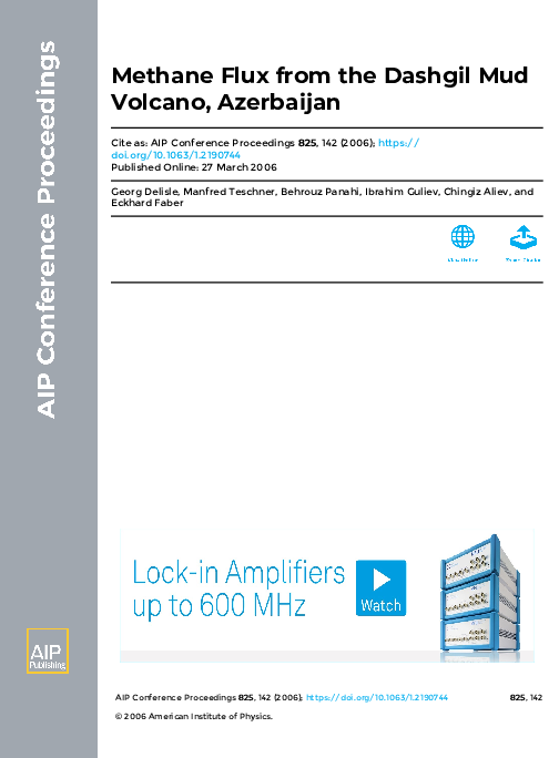 (PDF) Methane Flux from the Dashgil Mud Volcano, Azerbaijan