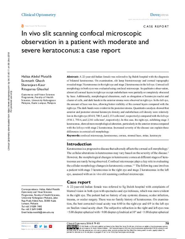 (PDF) In vivo slit scanning confocal microscopic observation in a ...