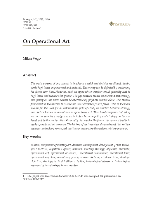 (PDF) On Operational Art 1