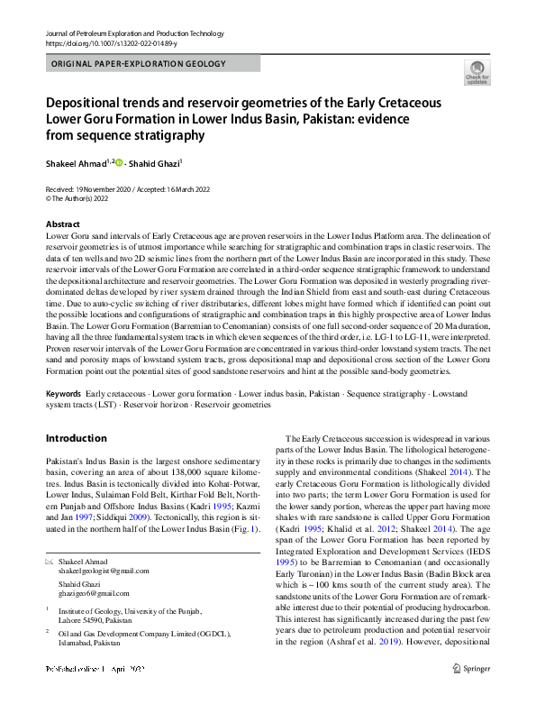 (PDF) Depositional trends and reservoir geometries of the Early ...