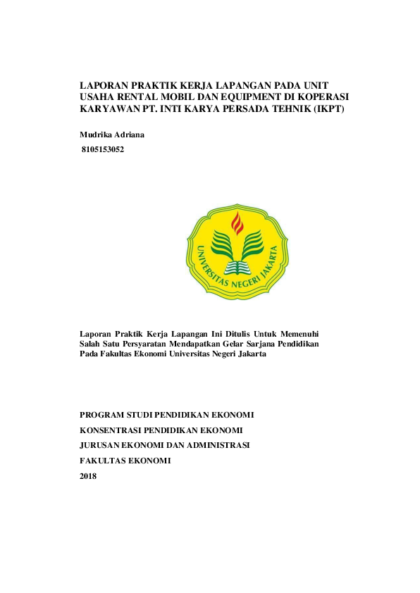 (PDF) Laporan Praktik Kerja Lapangan Pada Unit Usaha Rental Mobil Dan ...